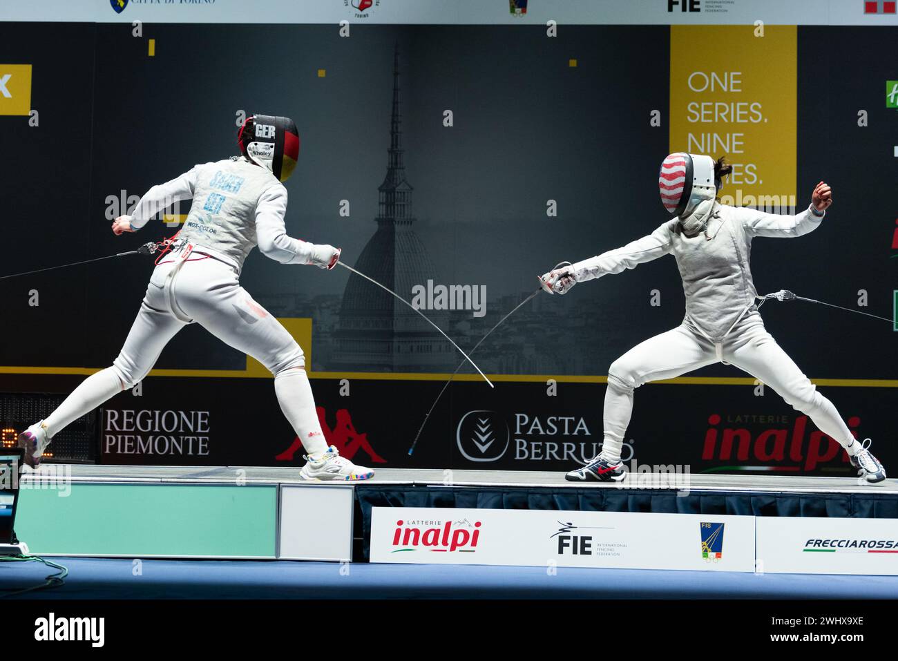 Torino, Turin, Italy. 11th Feb, 2024. US gold medalist Lee Kiefer and ...