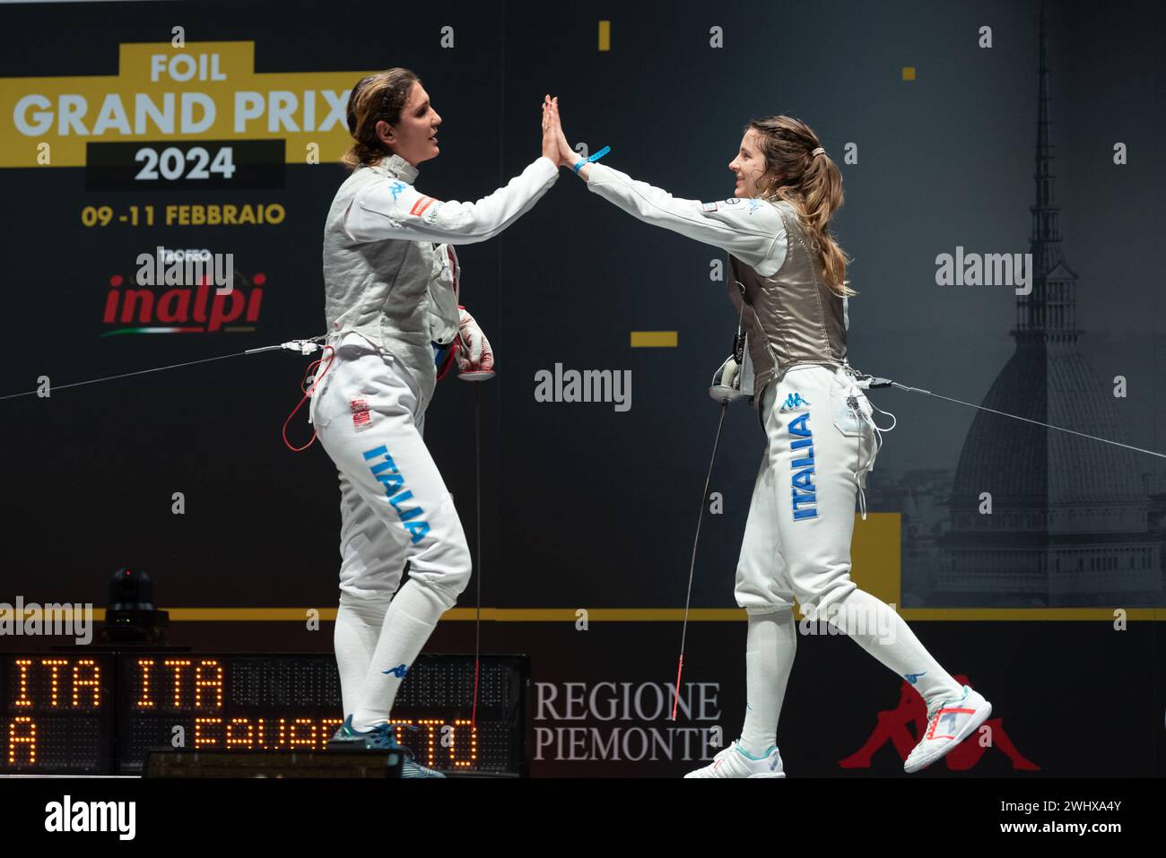 Torino, Turin, Italy. 11th Feb, 2024. Arianna Errigo and Martina ...