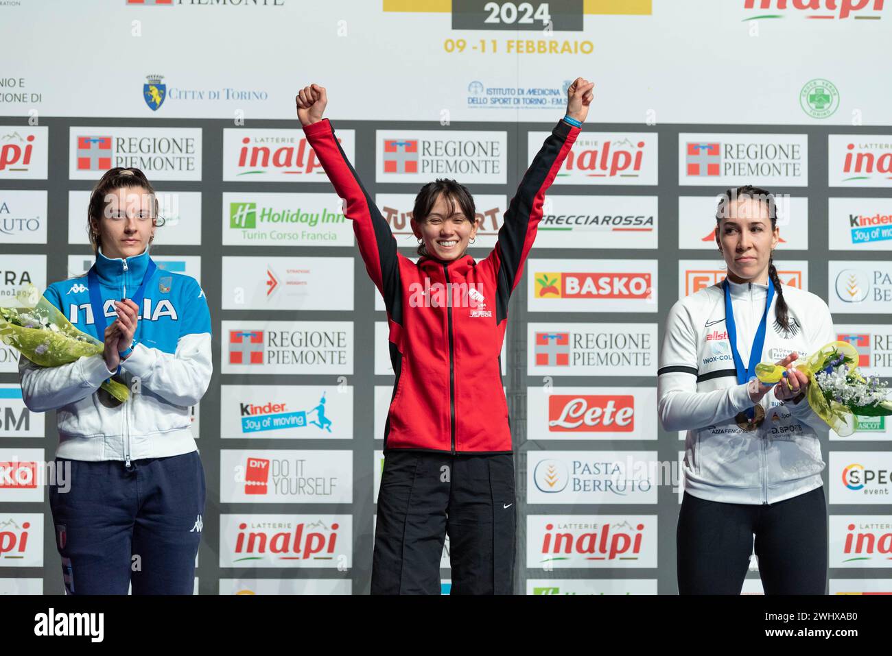 Torino, Turin, Italy. 11th Feb, 2024. Silver medal Martina Favaretto ...