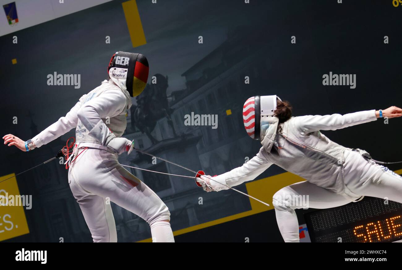 11 February 2024, Turin. Fencing Grand Prix, Trofeo Inalpi 2024 Stock ...