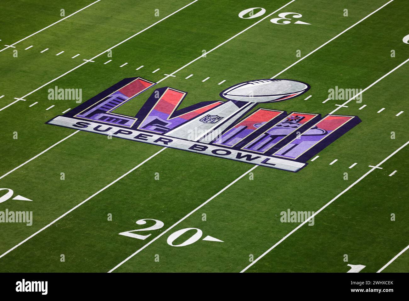 An overall interior general view of Allegiant Stadium before the NFL ...