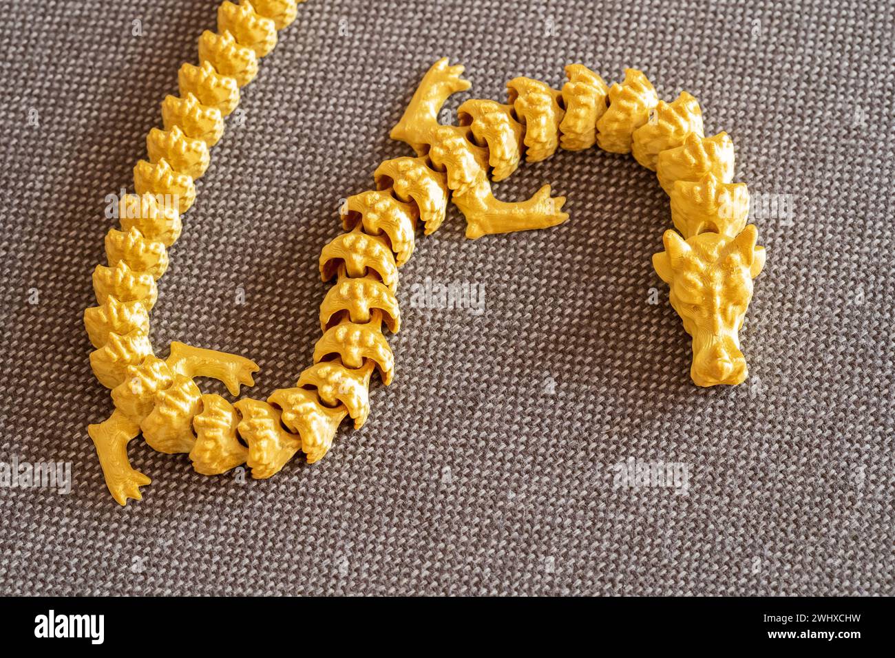 Complex detailed 3D printed dragon snake model, 3d print manufactured ...