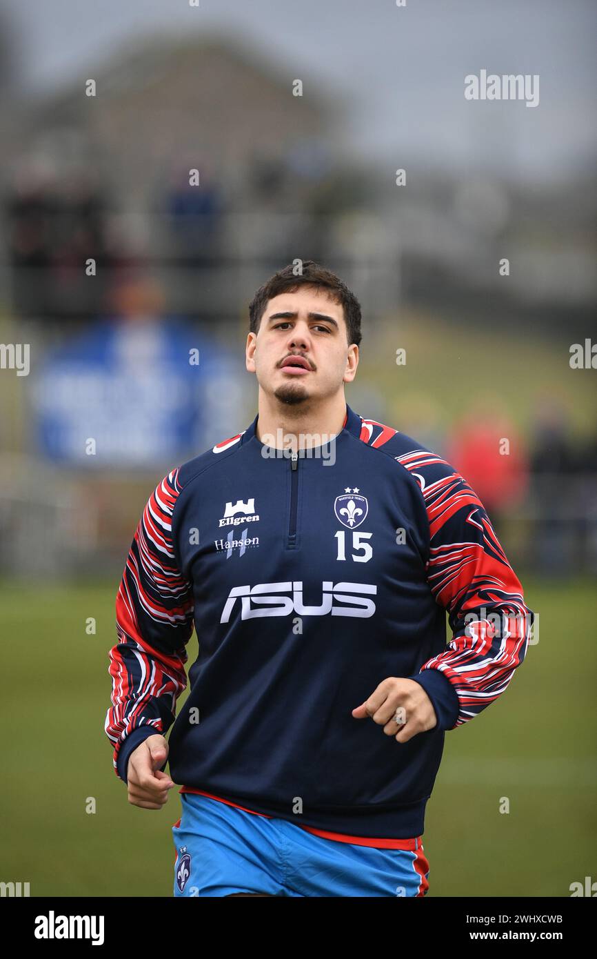 Halifax, England - 7th February 2024 - Wakefield Trinity's Caleb Uele ...