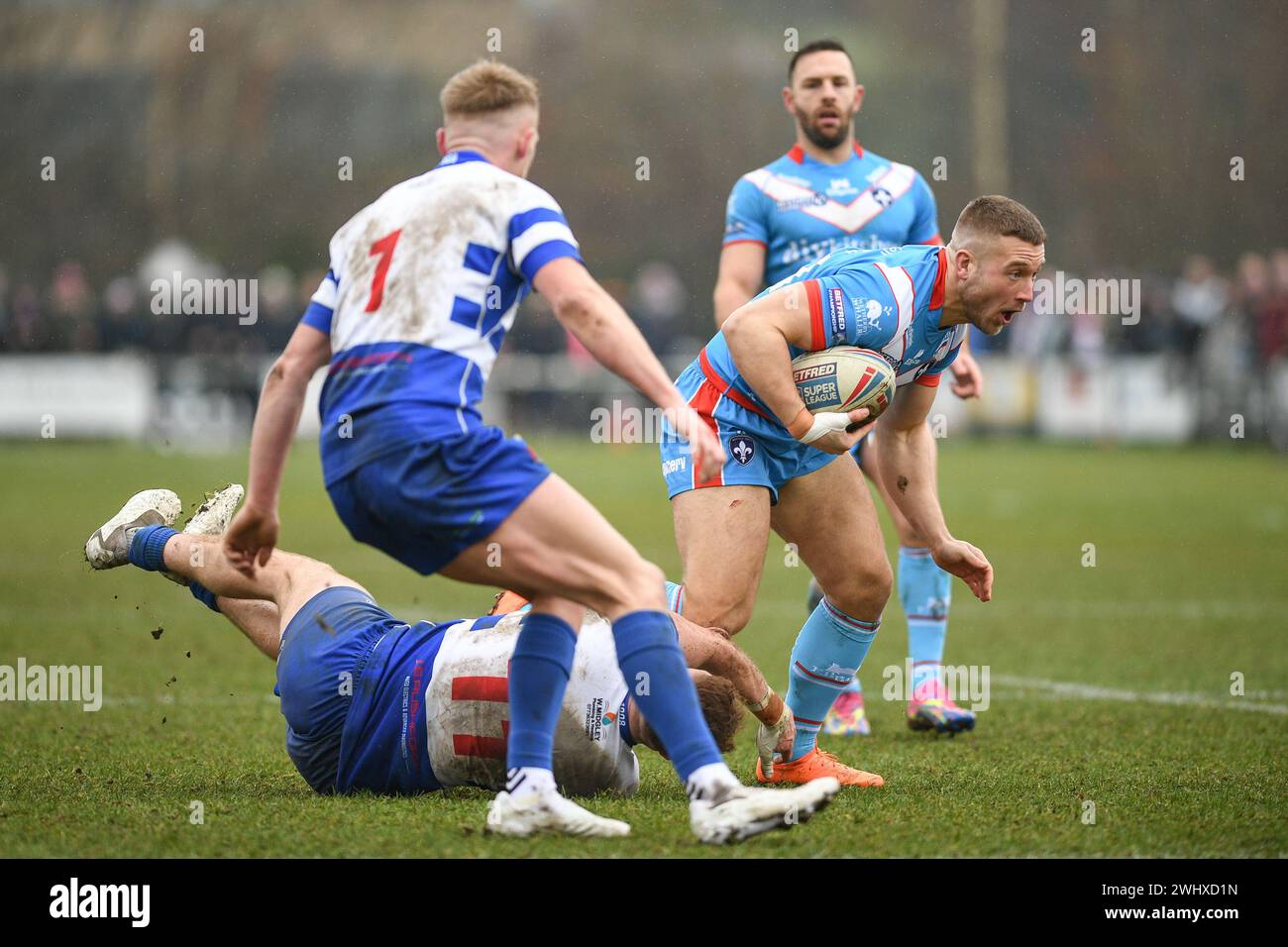 Halifax, England - 7th February 2024 - Wakefield Trinity's Thomas Doyle ...