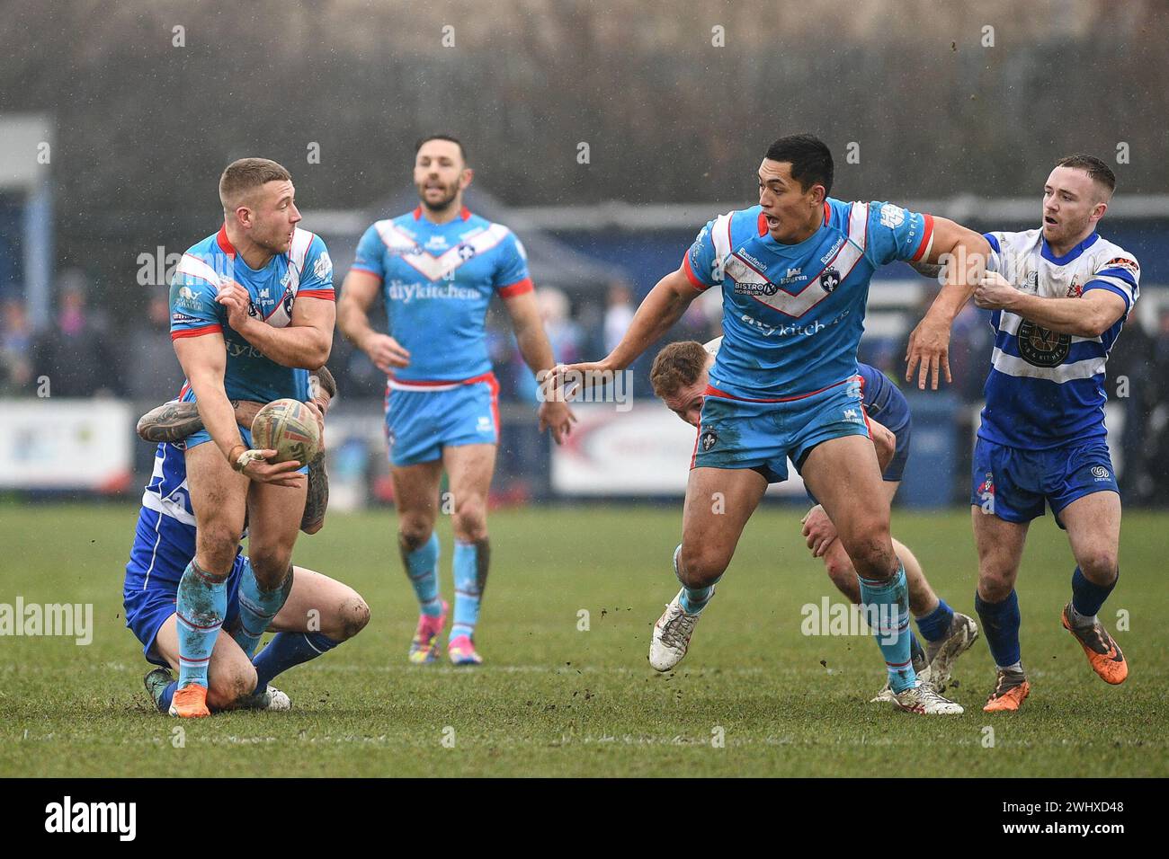 Halifax, England - 7th February 2024 - Wakefield Trinity's Thomas Doyle ...