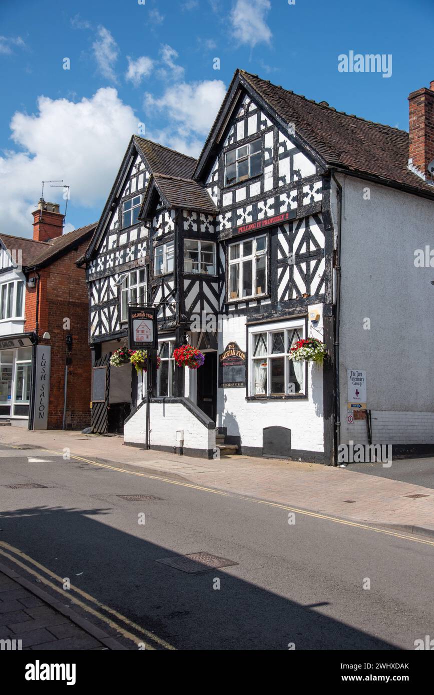 Country pub in Audlem UK Stock Photo - Alamy