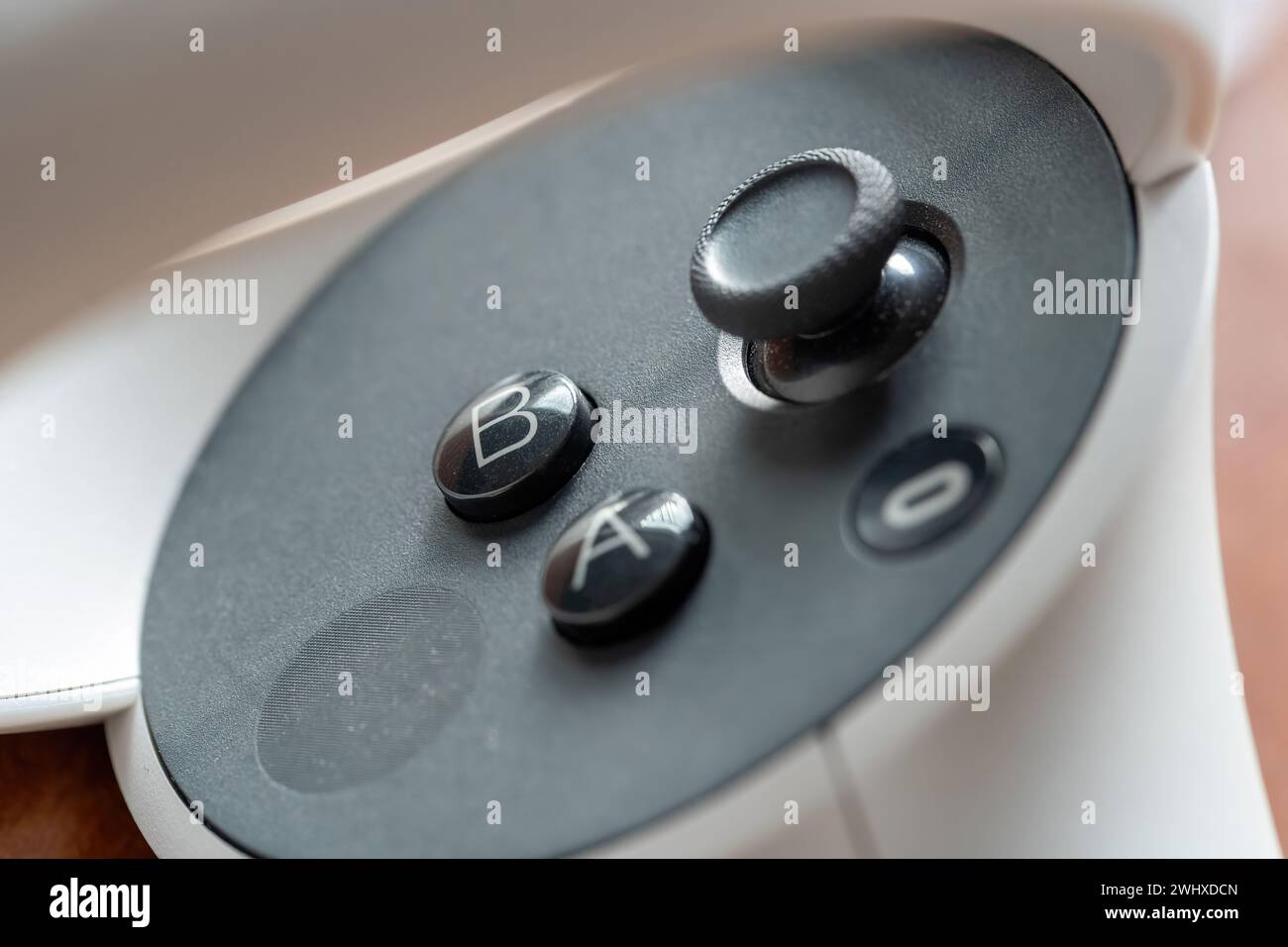 Meta Quest 2 Vr Headset Controller Controls Object Macro Extreme Closeup Detail A B And Oculus