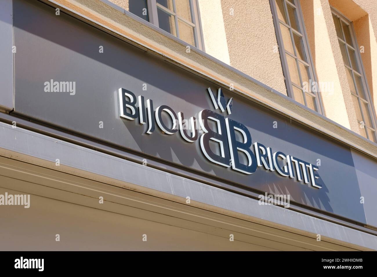 Sign and Logo Bijou Brigitte Stock Photo - Alamy