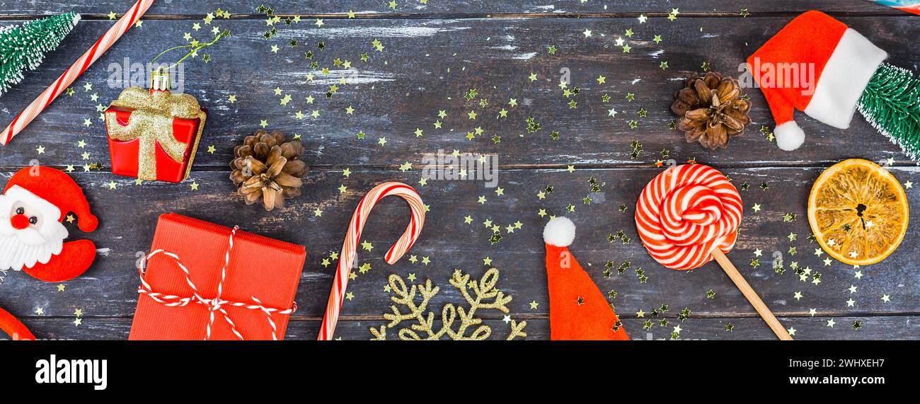Flat christmas new year hi-res stock photography and images - Alamy