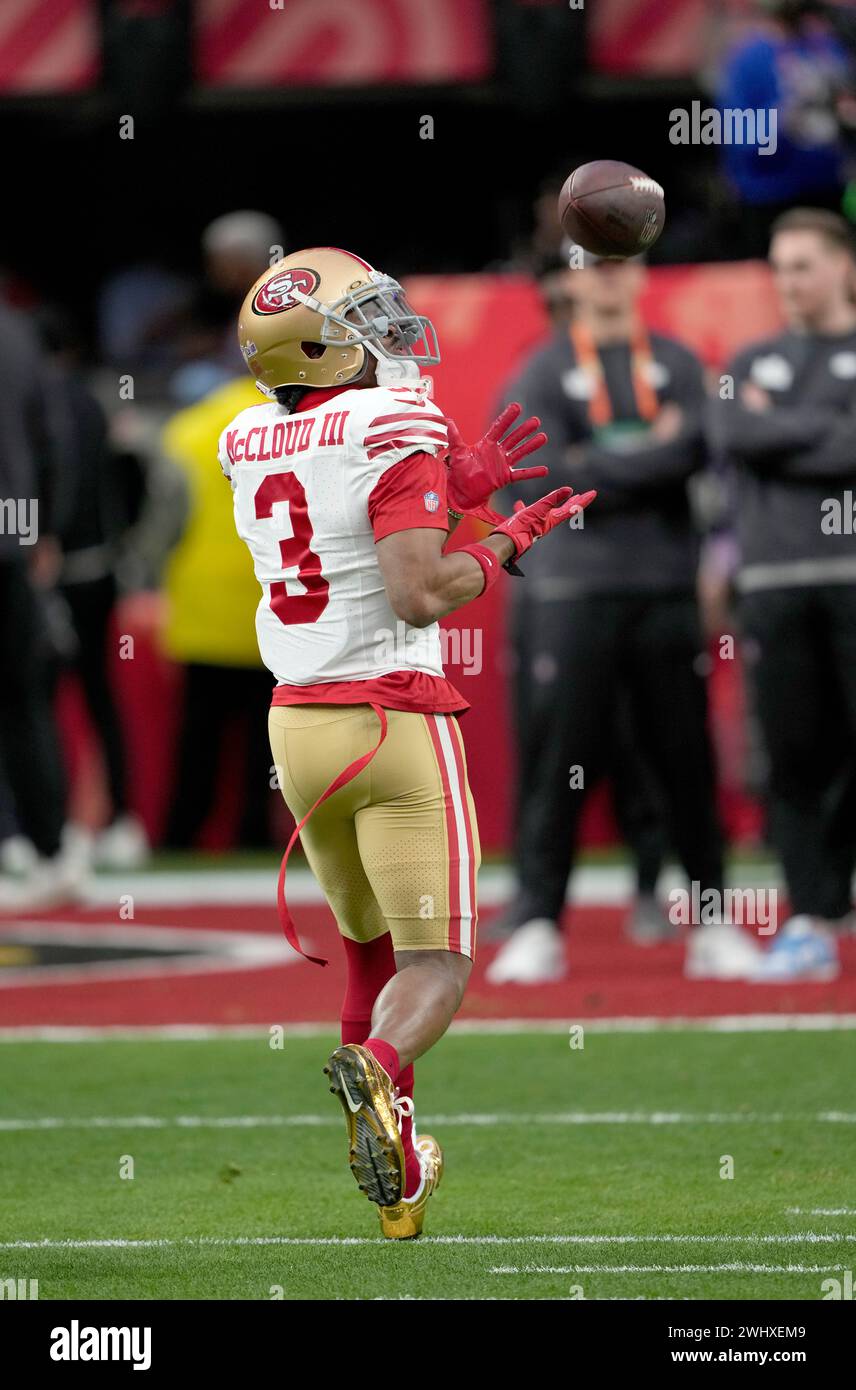 San Francisco 49ers wide receiver Ray-Ray McCloud III (3) warms up ... San Francisco 49ers wide receiver Ray-Ray McCloud III (3) warms up ...
