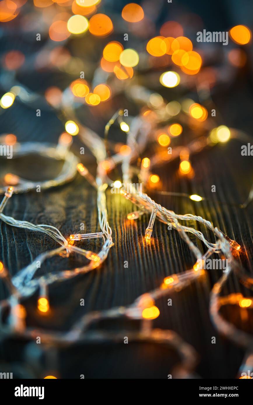 Colorful christmas lights background Stock Photo - Alamy