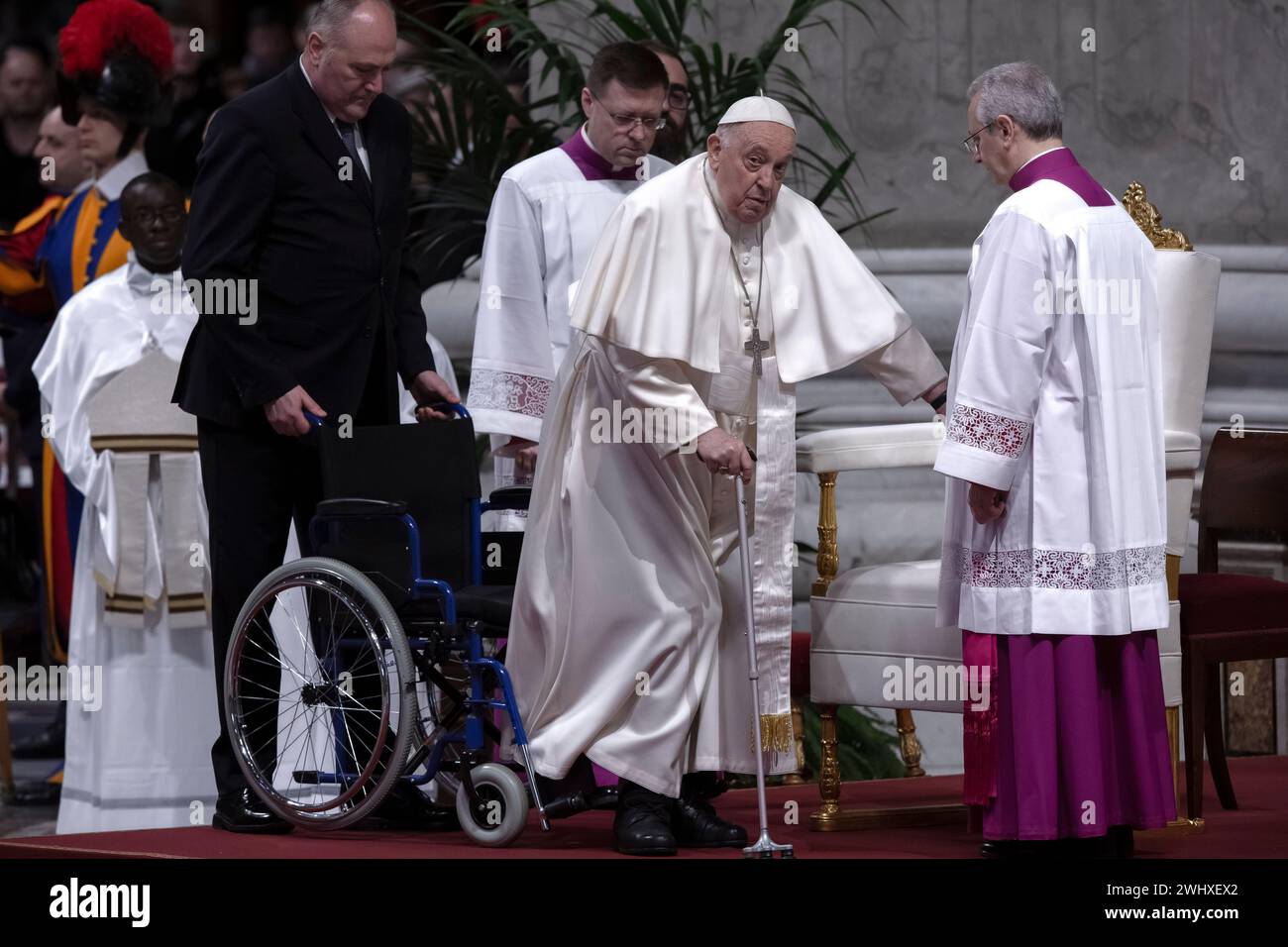 Vatican City, Vatican, 11 February 2024. Pope Francis presides the ...
