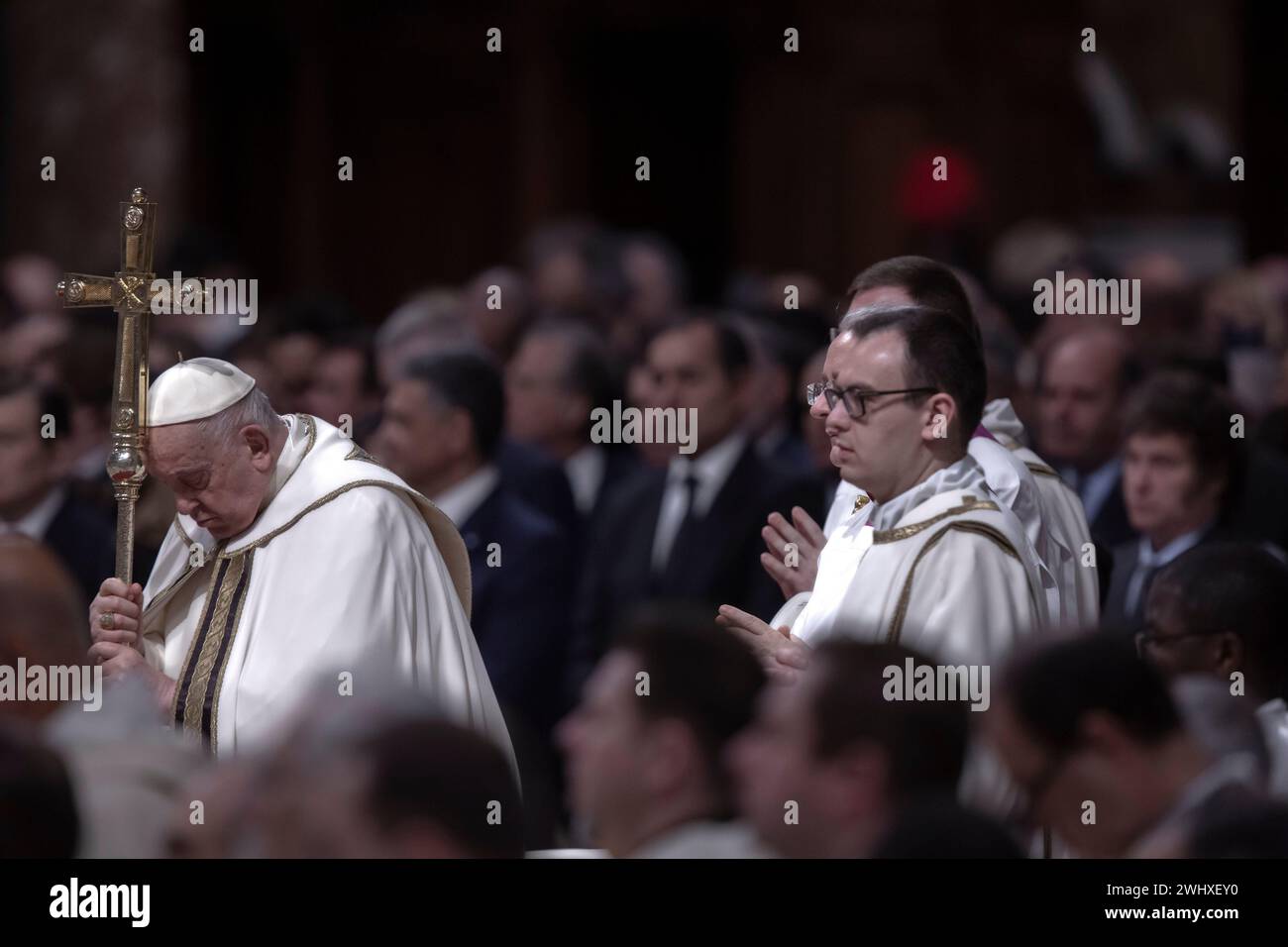 Vatican City, Vatican, 11 February 2024. Pope Francis presides the ...