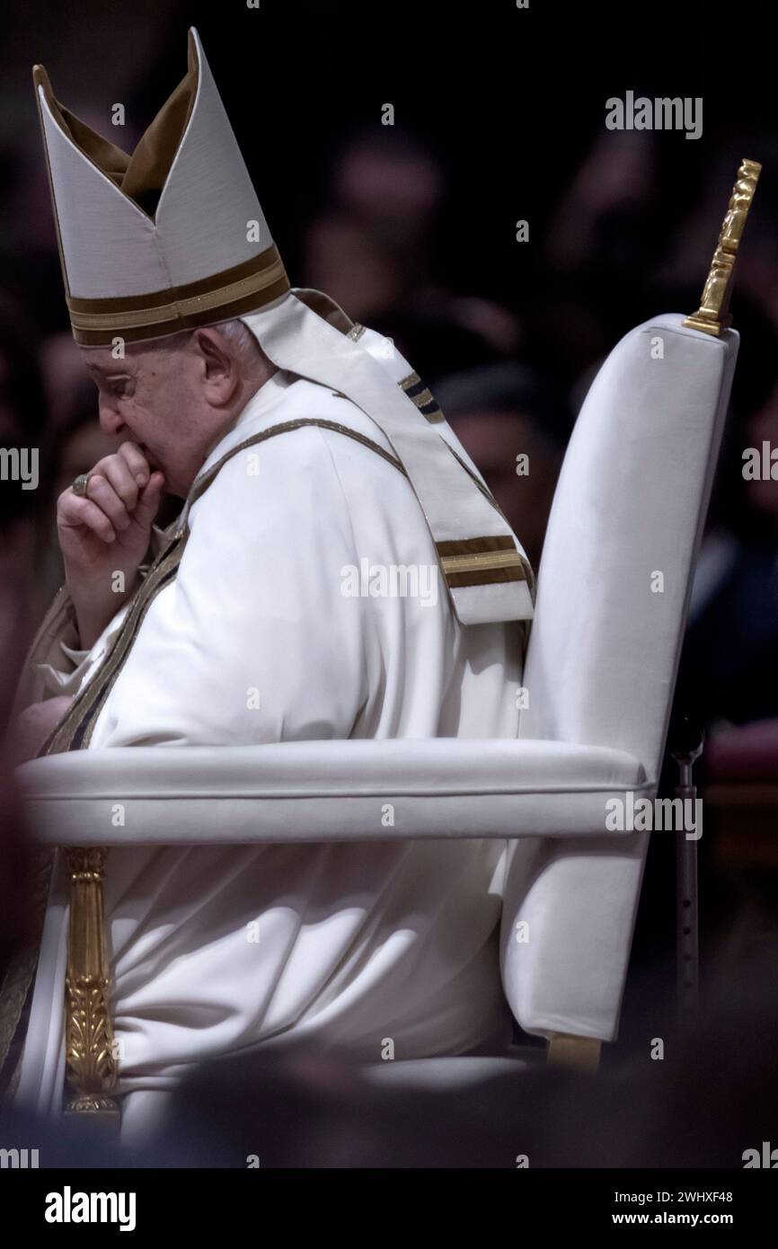 Vatican City, Vatican, 11 February 2024. Pope Francis presides the ...