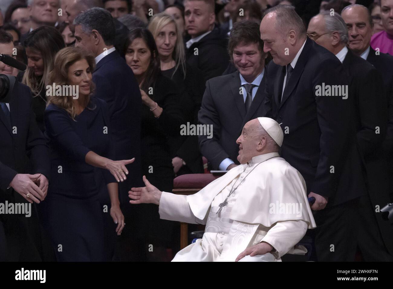 Vatican City, Vatican, 11 February 2024. Pope Francis greets Argentina ...