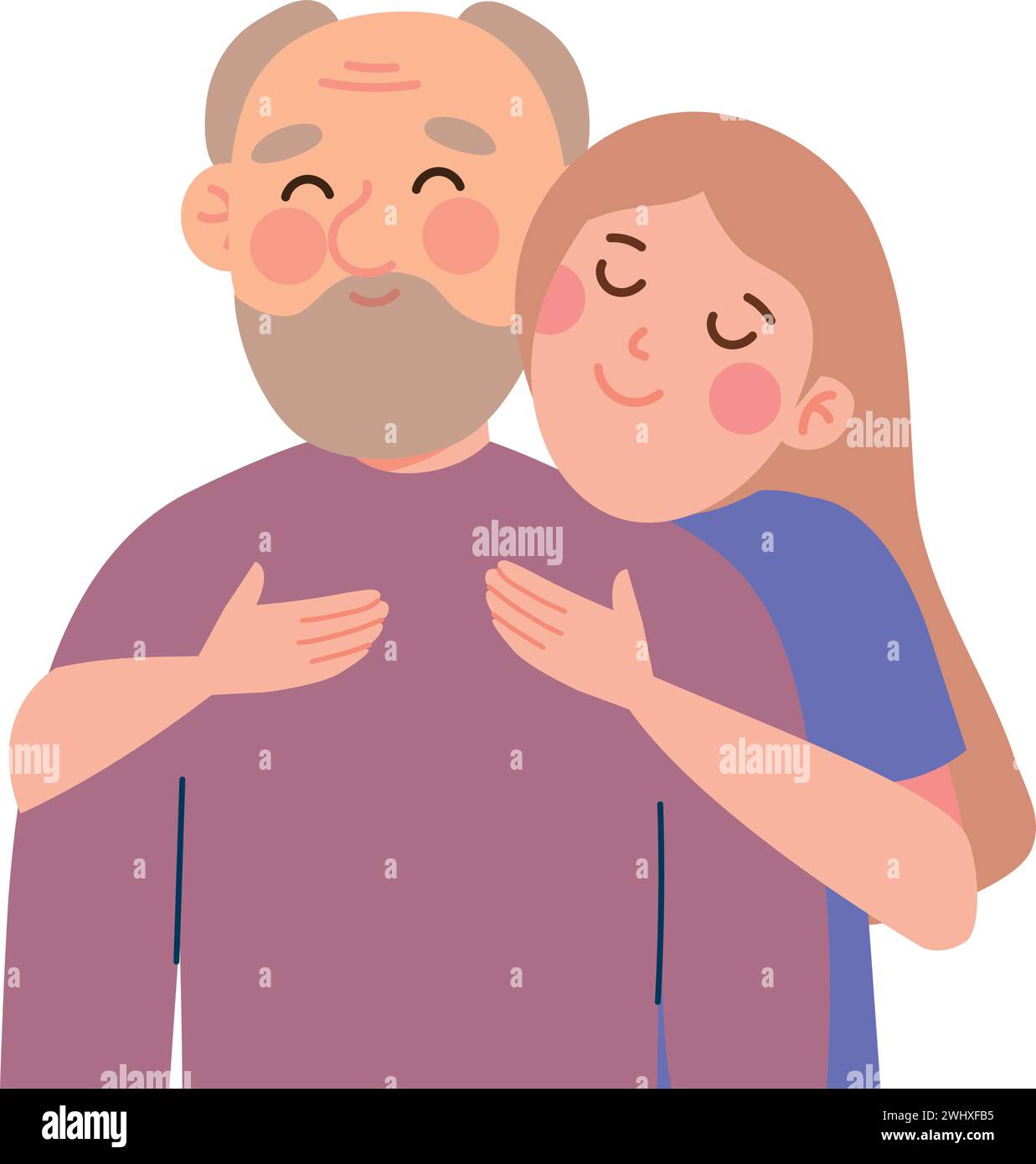 old father and daughter portrait Stock Vector Image & Art - Alamy