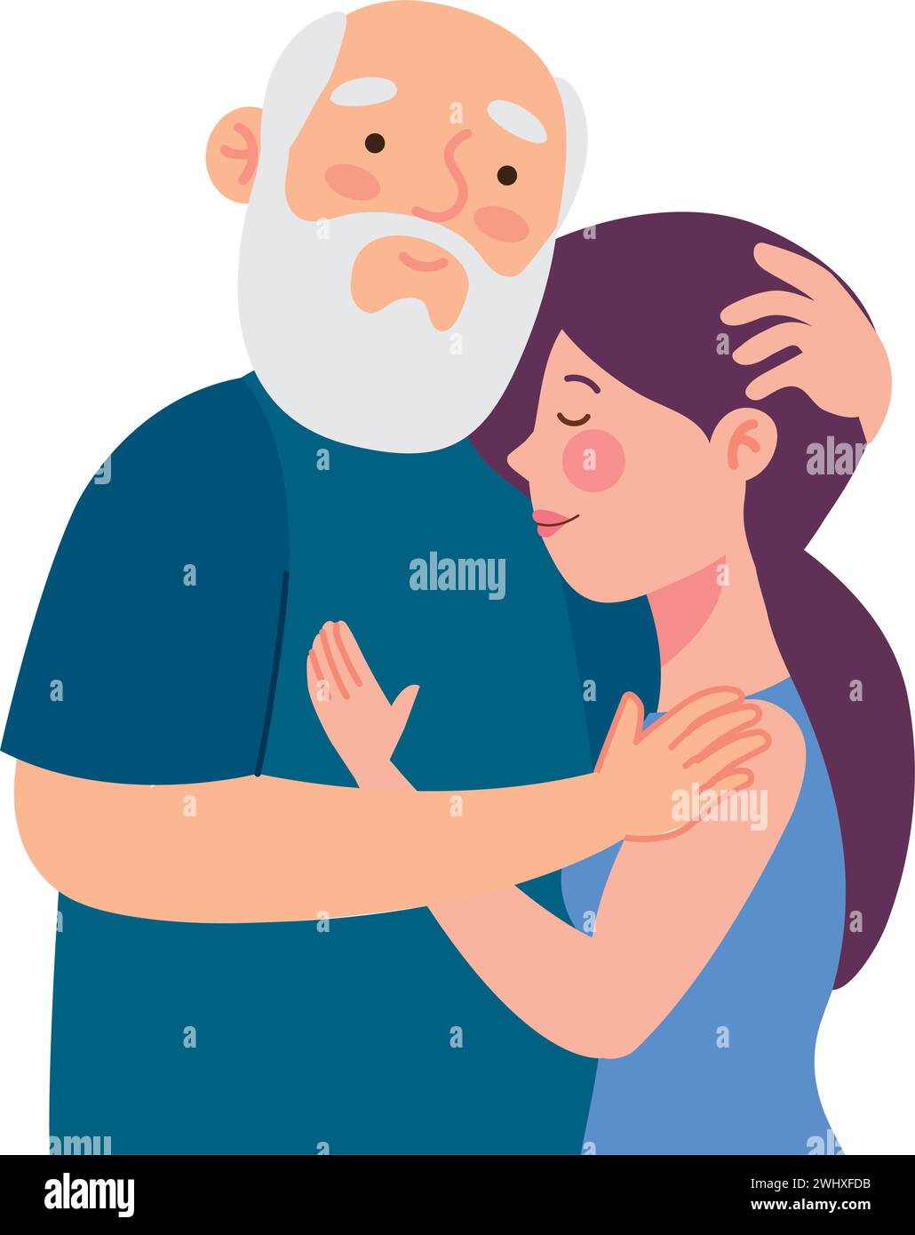old father and daughter Stock Vector Image & Art - Alamy