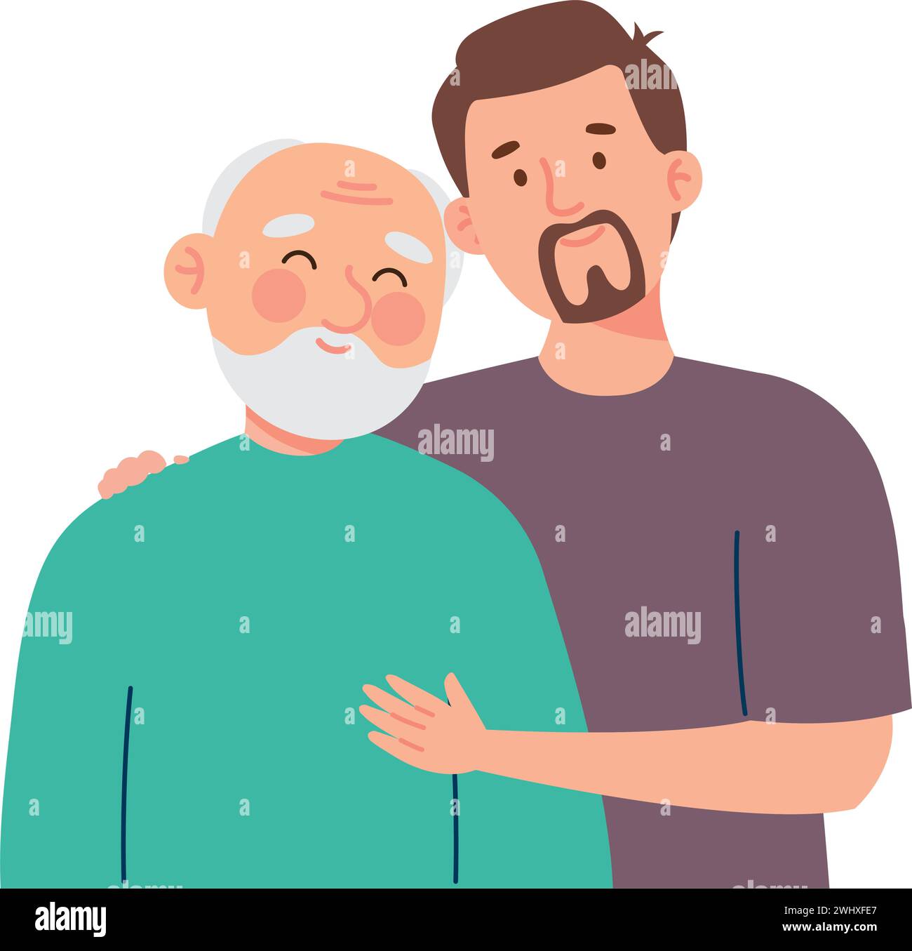 old father and son Stock Vector Image & Art - Alamy
