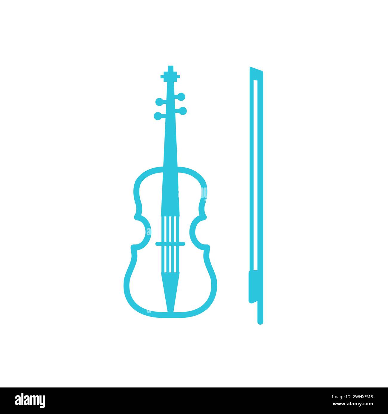 Violin. From blue icon set Stock Vector Image & Art - Alamy