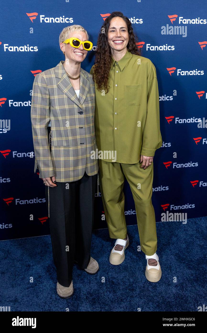 Las Vegas, USA. 10th Feb, 2024. Megan Rapinoe (L) and Sue Bird attend ...