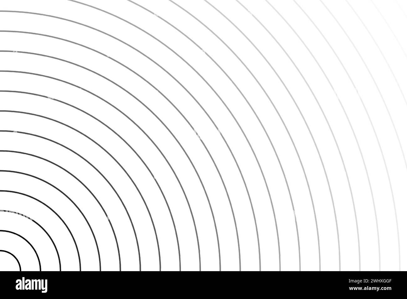 Black vanishing concentric circles background. Ripples, radiation ...