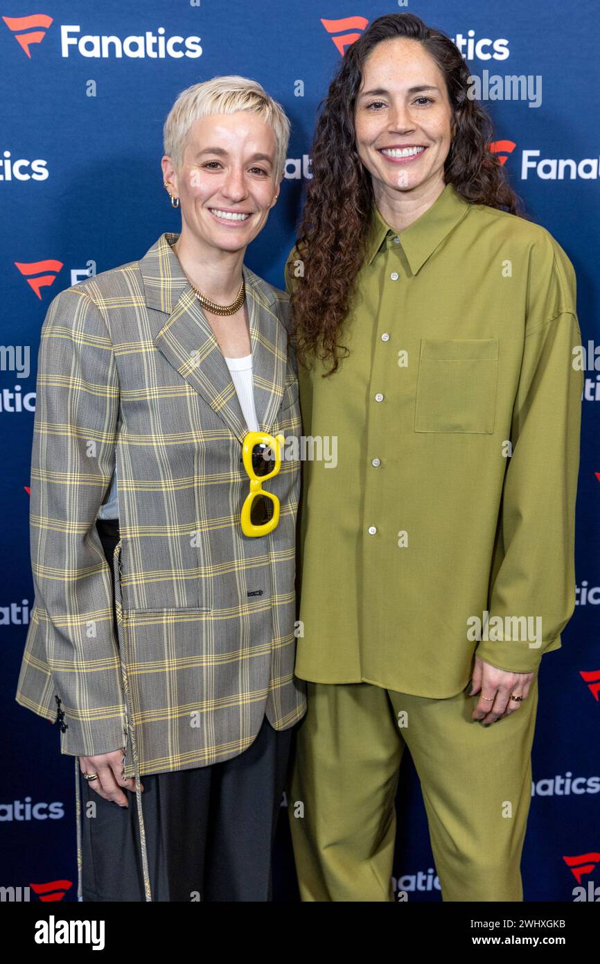 Las Vegas, USA. 10th Feb, 2024. Megan Rapinoe (L) and Sue Bird attend ...