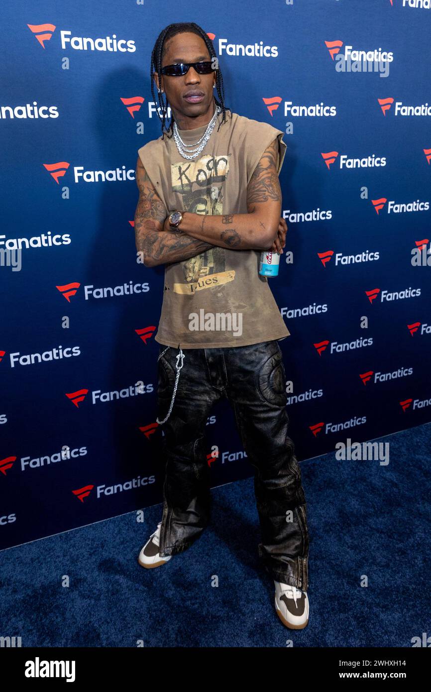 Las Vegas, USA. 10th Feb, 2024. Travis Scott attends Michael Rubin's ...