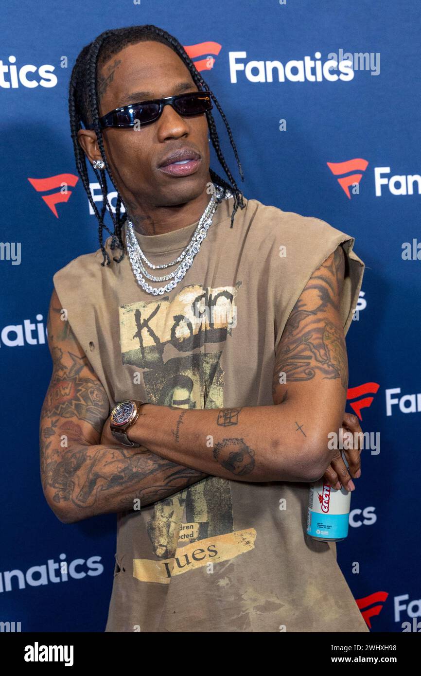 Las Vegas, USA. 10th Feb, 2024. Travis Scott attends Michael Rubin's ...