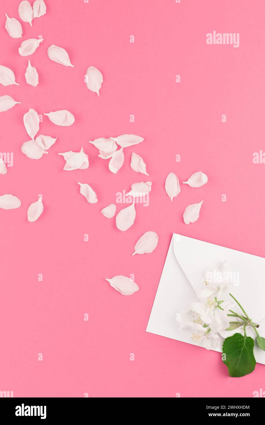Flat lay blank letter hi-res stock photography and images - Alamy