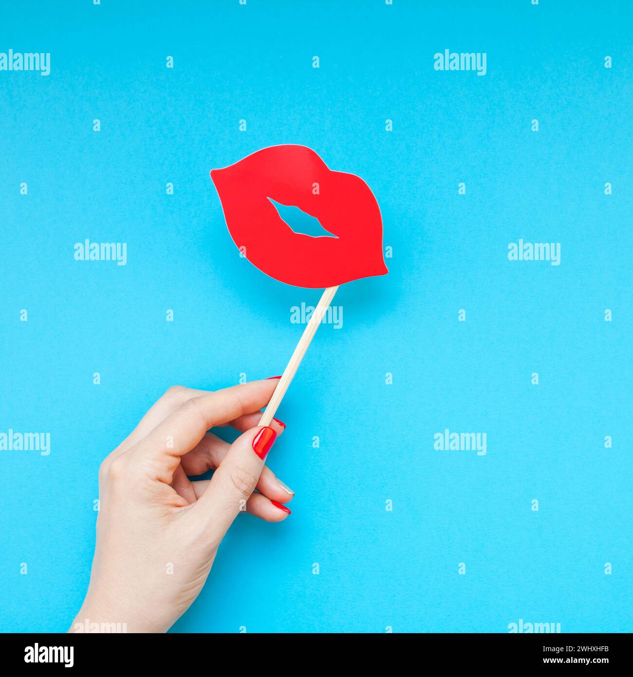 Photo booth props lips hi-res stock photography and images - Alamy