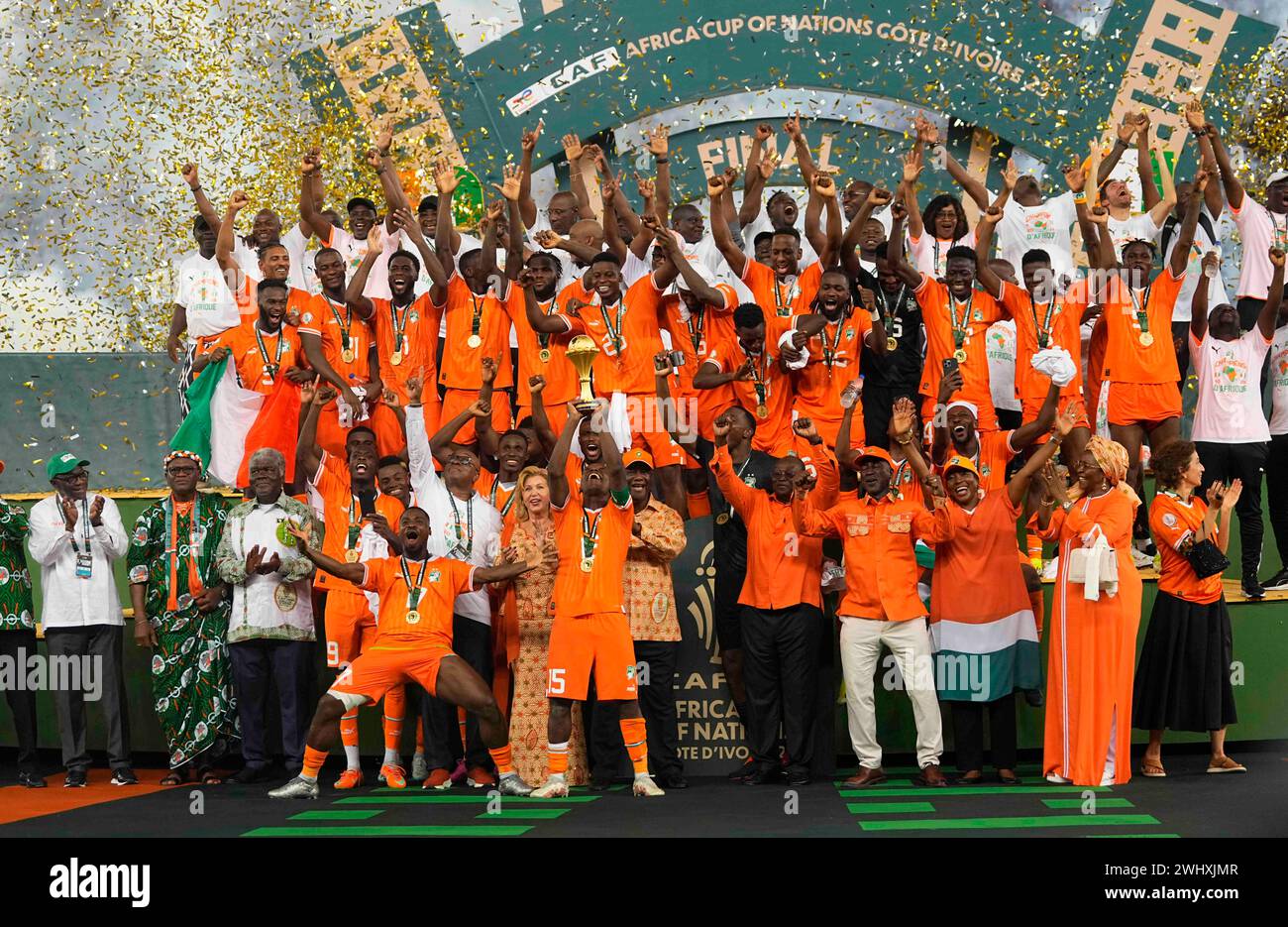 February 11 2024: Ivory Coast winning the African Cup of Nations during ...