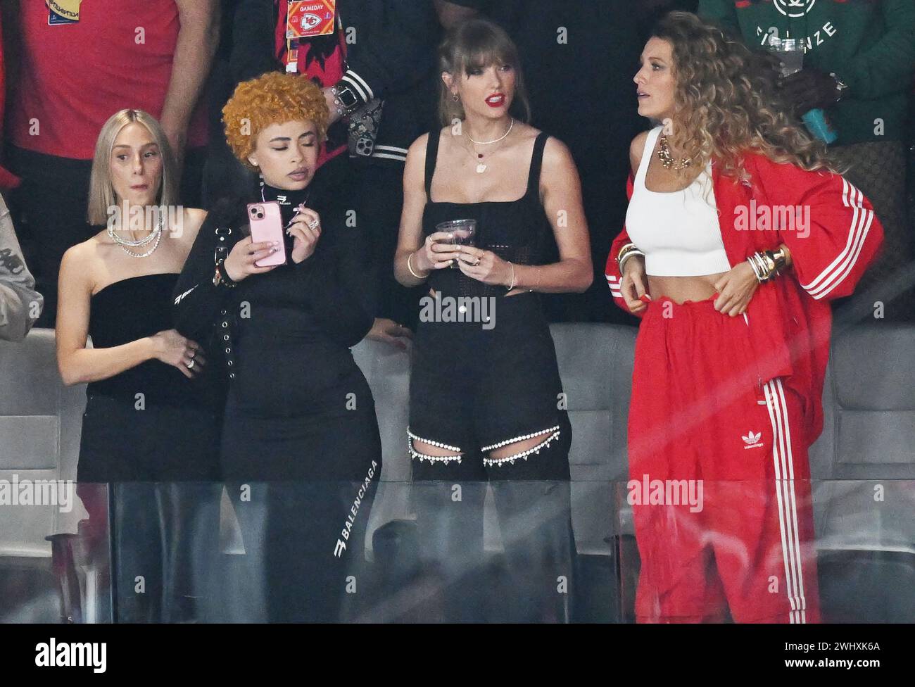 Las Vegas, United States. 11th Feb, 2024. Ashley Avignone (L), rapper ...