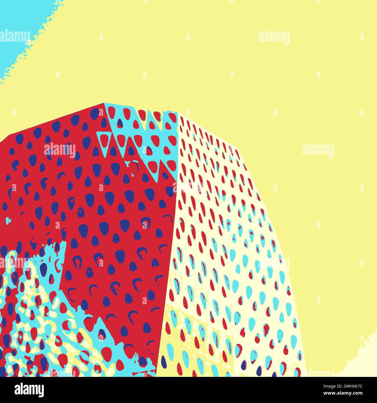 Modern building detail in pop art style Stock Photo - Alamy