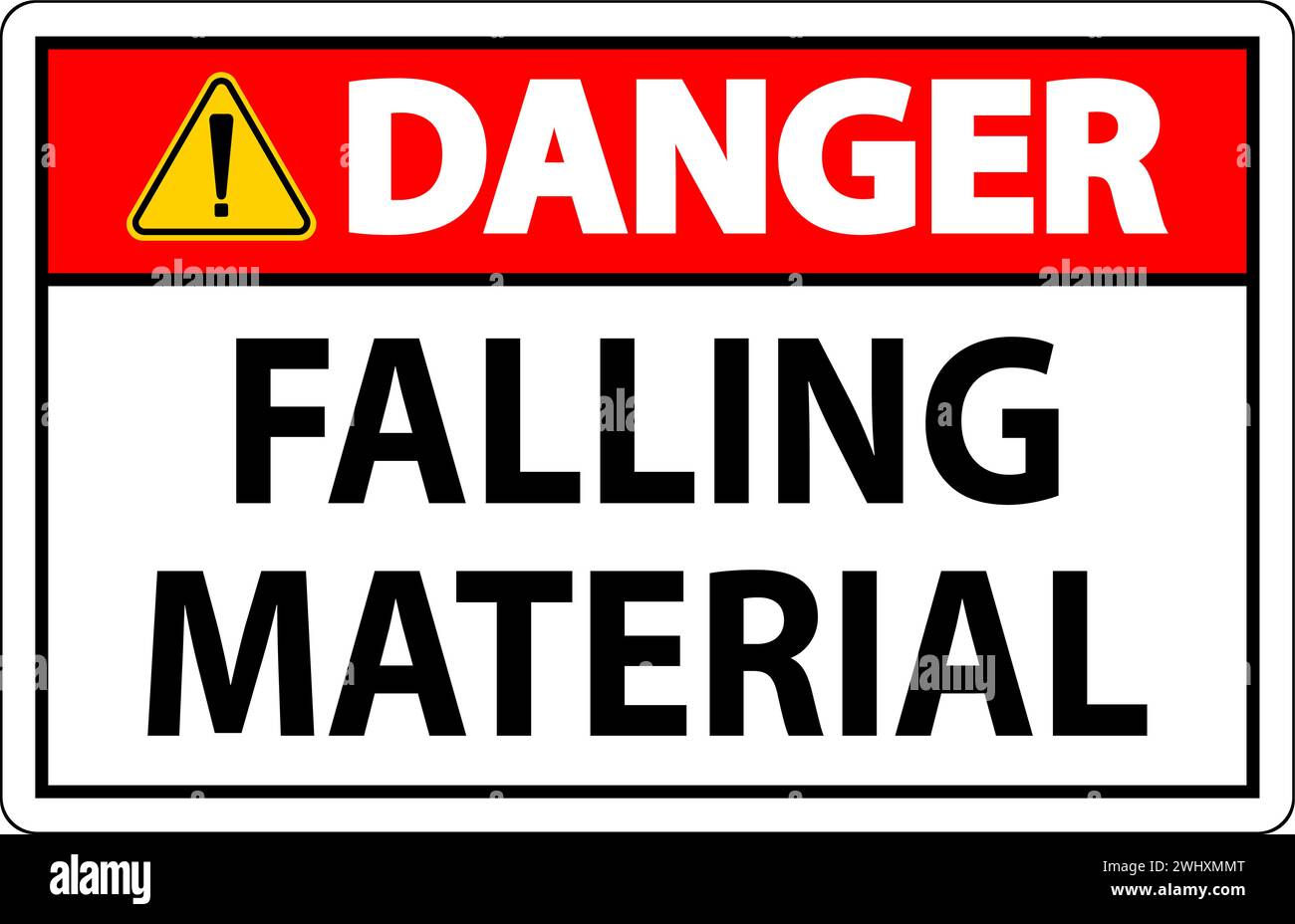 Danger Sign Falling Material Stock Vector Image & Art - Alamy