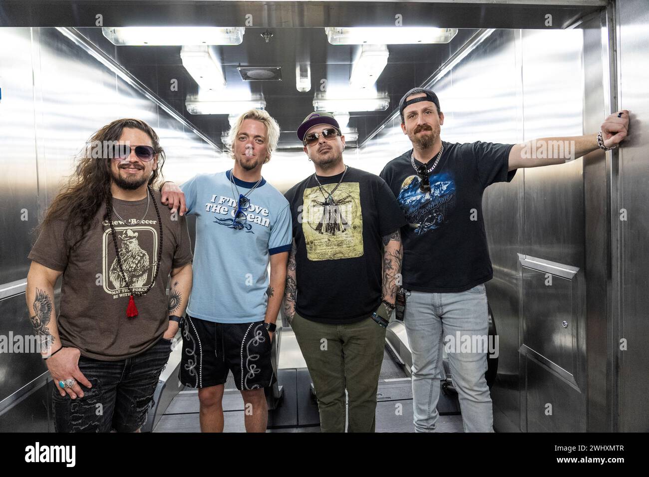 John Fred Young, left, Ben Wells, Chris Robertson, and Steve Jewell Jr ...