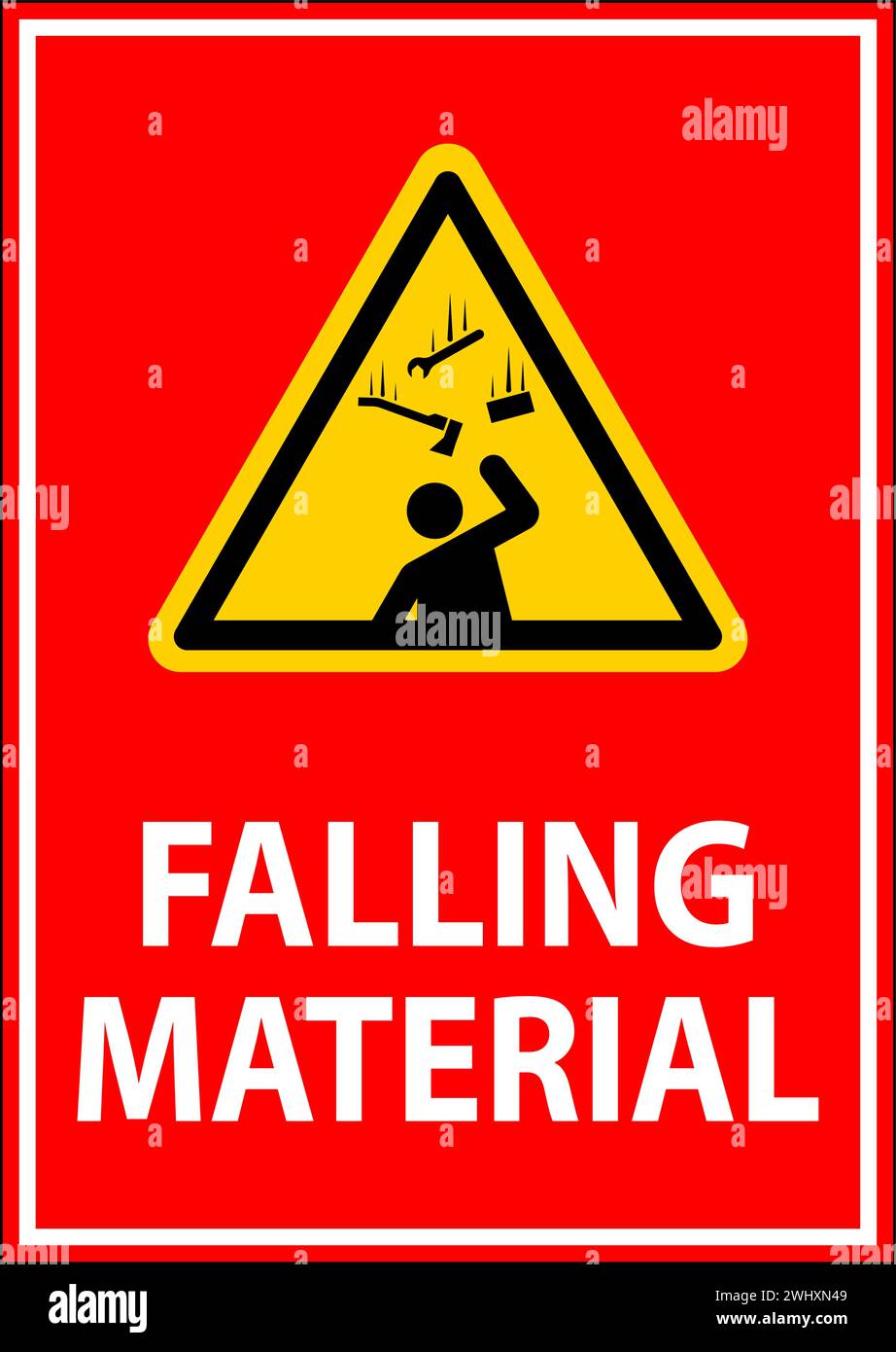 Danger Sign Falling Material Stock Vector Image & Art - Alamy