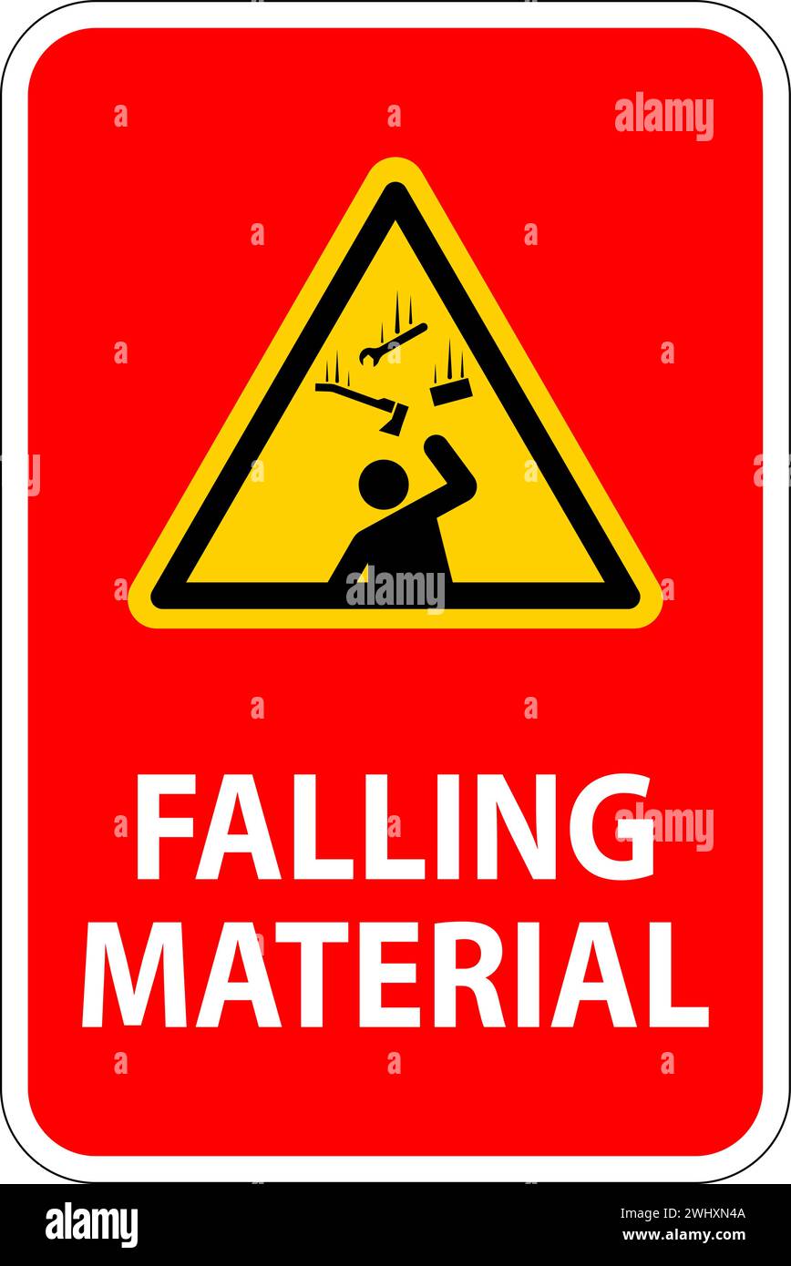 Danger Sign Falling Material Stock Vector Image & Art - Alamy
