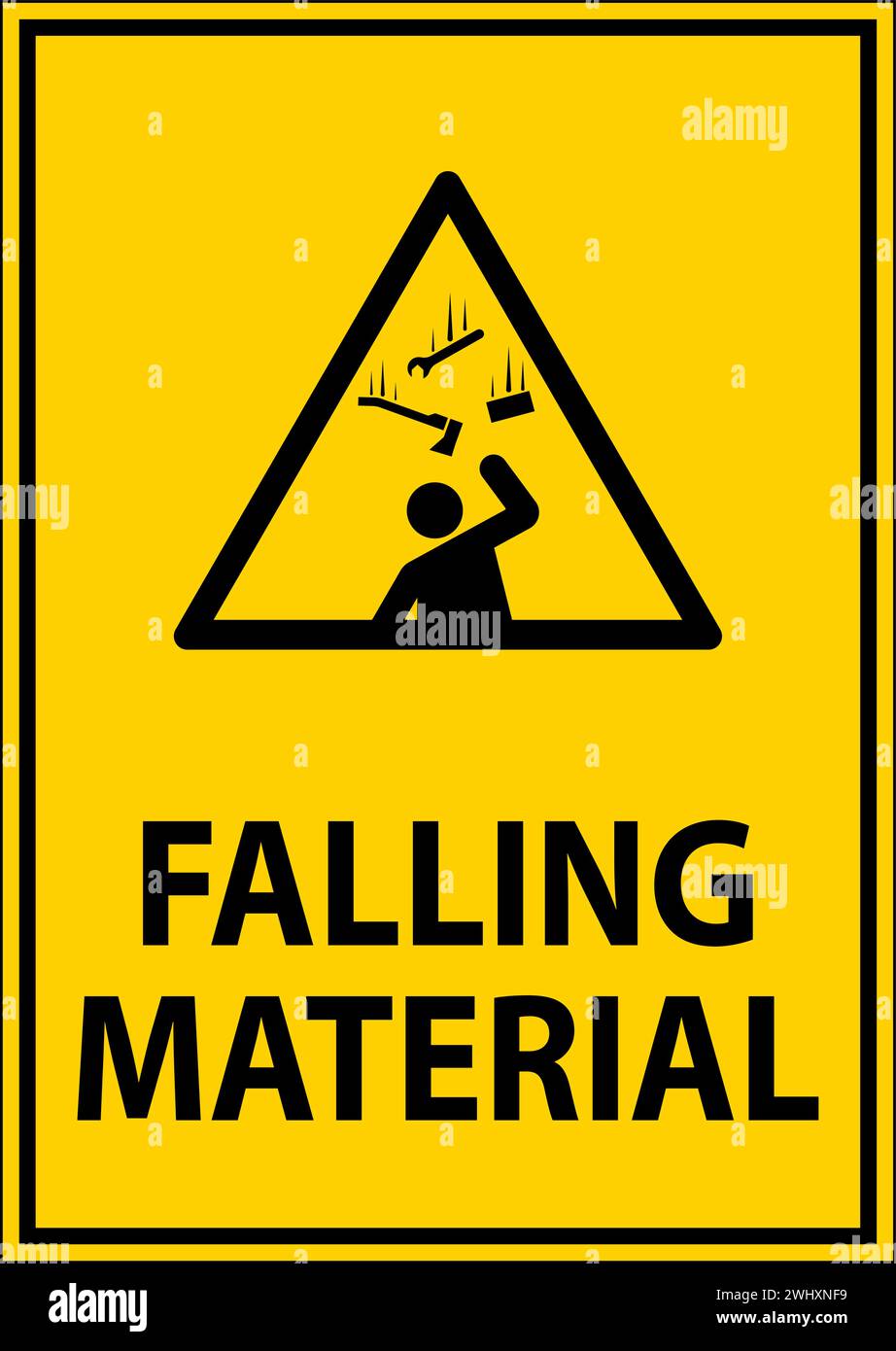 Danger Sign Falling Material Stock Vector Image & Art - Alamy