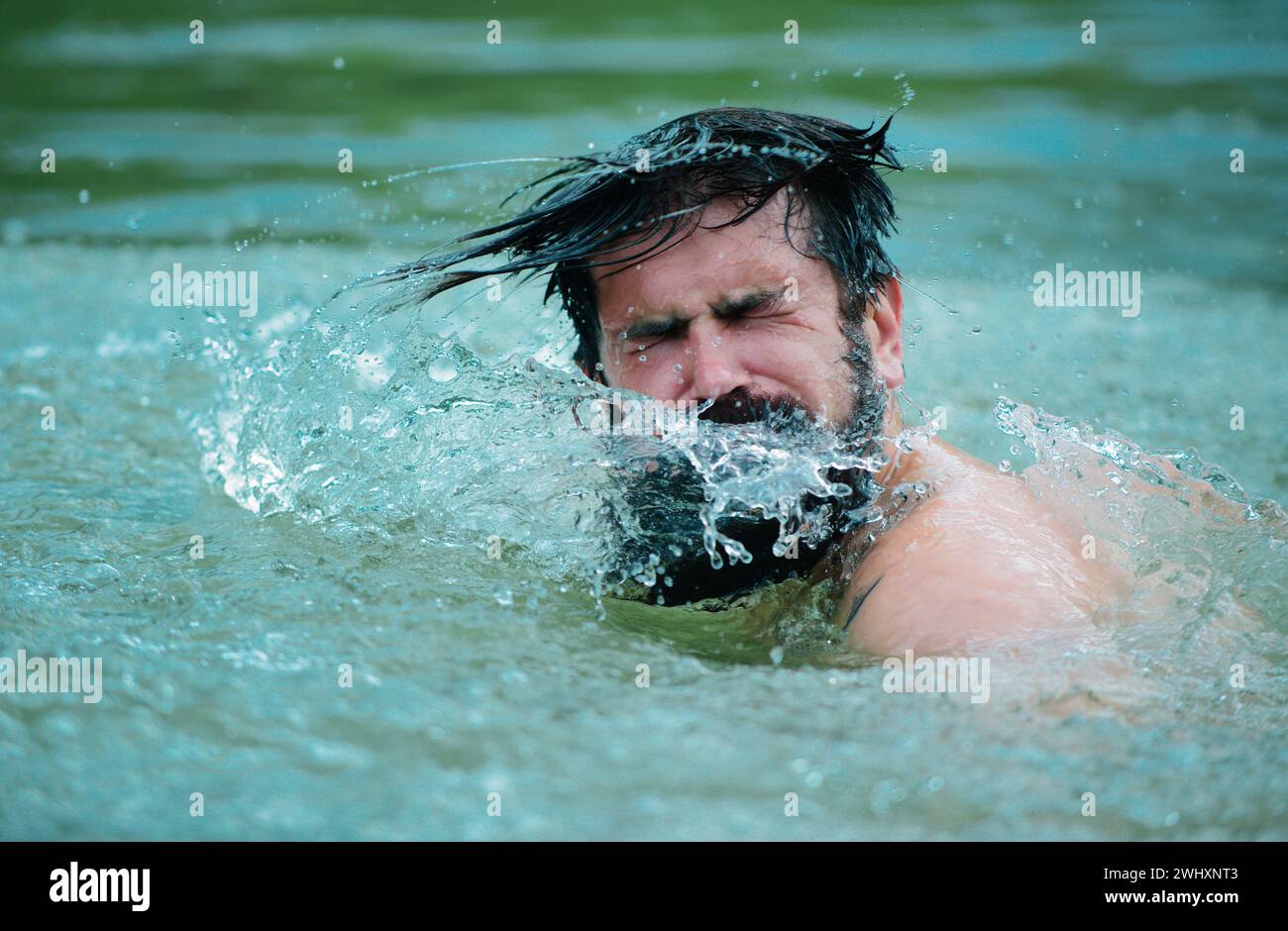 Young swimmer jumps hi-res stock photography and images - Alamy
