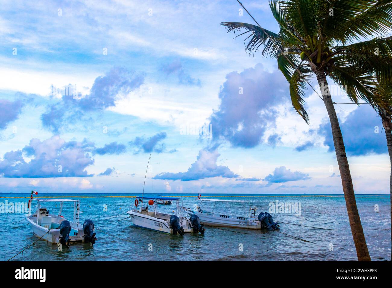 Playa del Carmen Quintana Roo Mexico 13. August 2023 Boat yacht ...