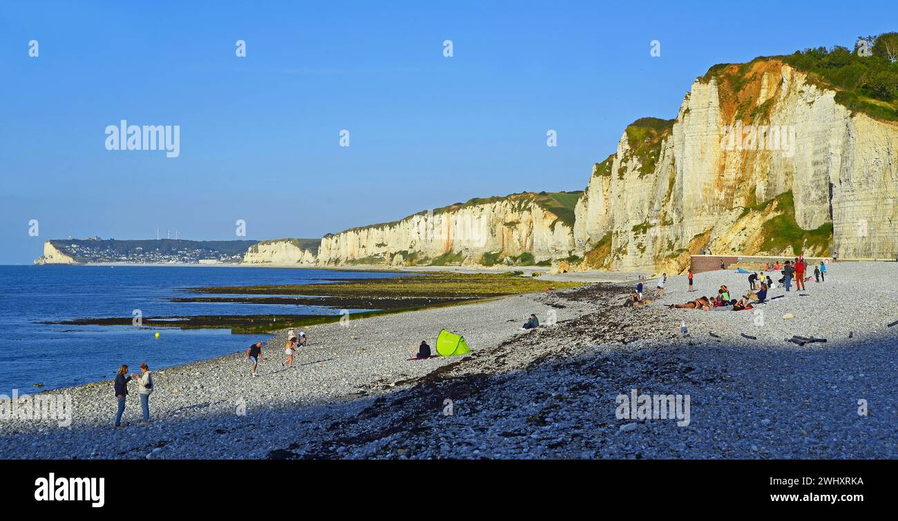 Cliffs and beach near Yport, Normandy, France Stock Photo - Alamy