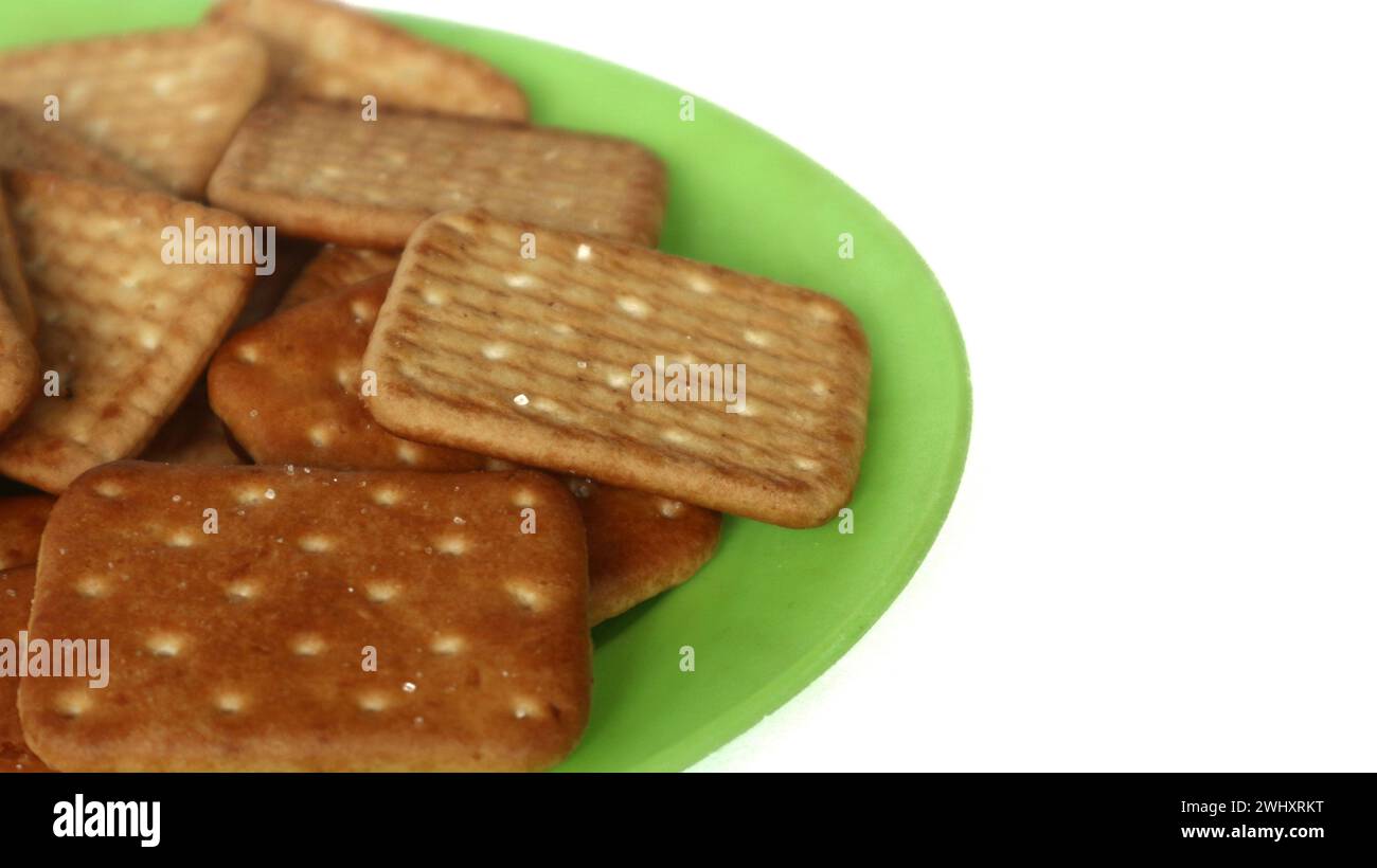 Dry cakes made from wheat flour with a sweet and savory taste Stock ...