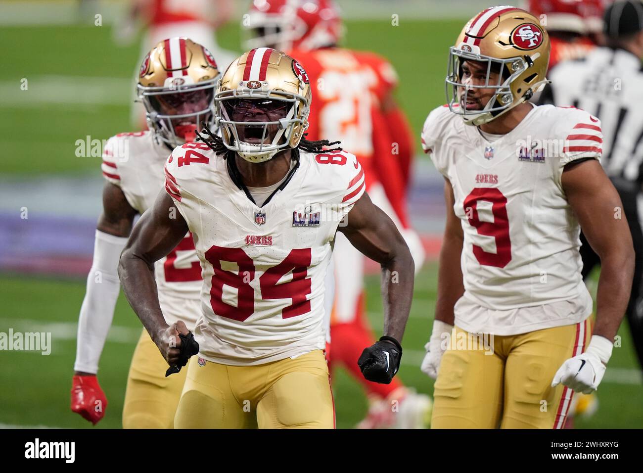 San Francisco 49ers wide receiver Chris Conley (84) reacts to play ...
