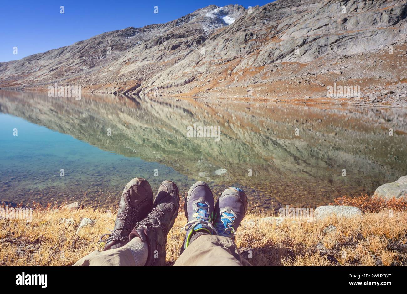 Rest in hike Stock Photo - Alamy
