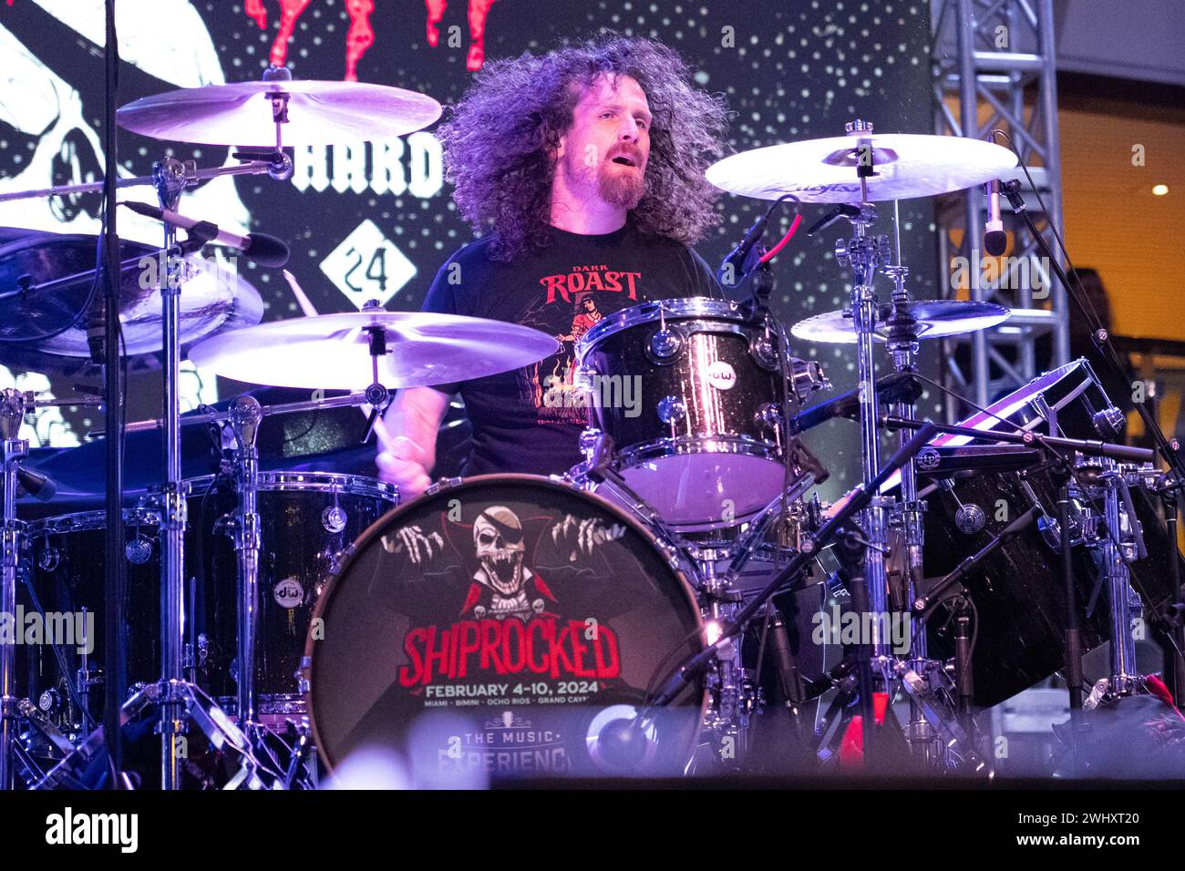 John Fred Young of Black Stone Cherry performs on board the Carnival ...