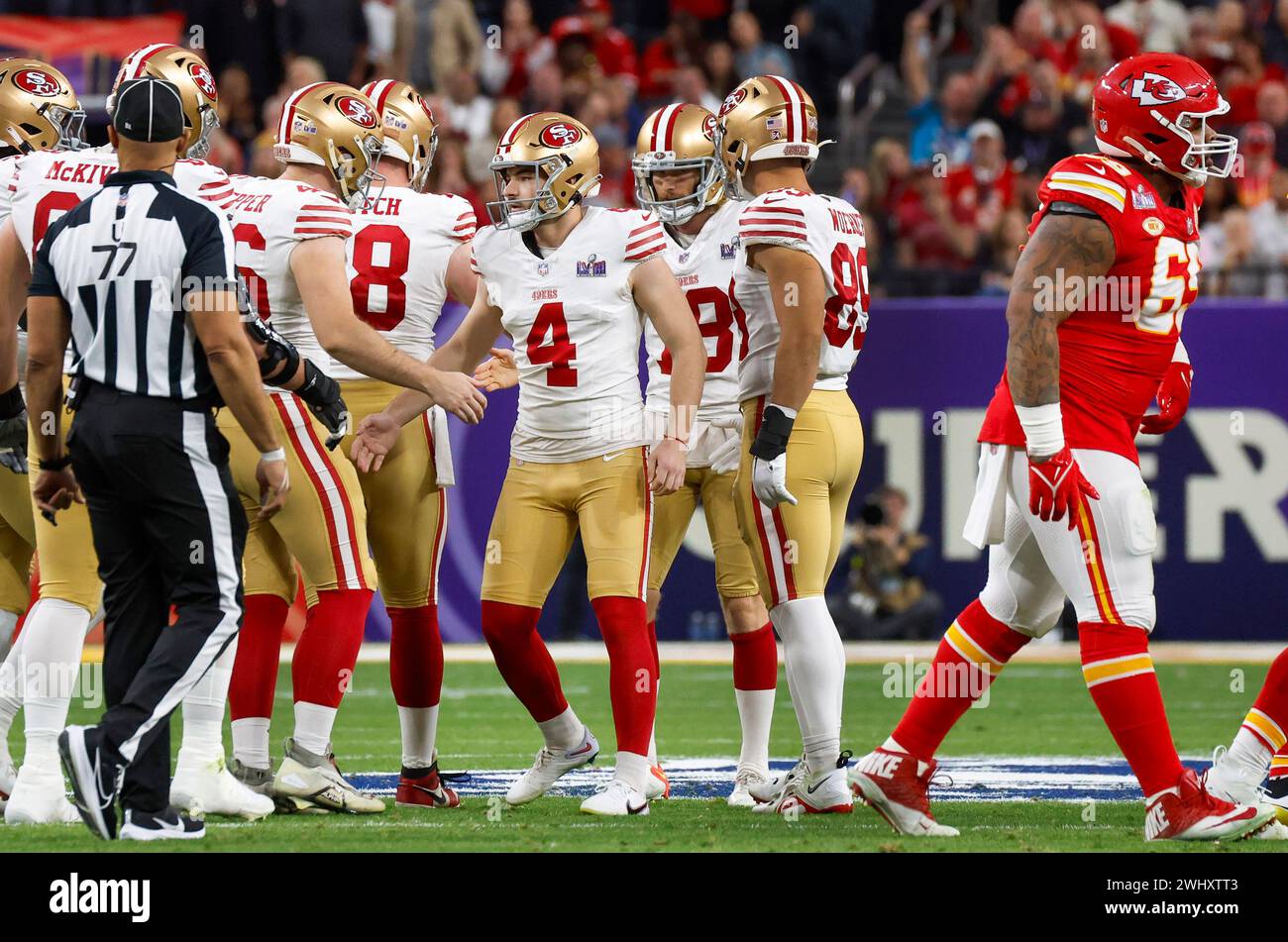 San Francisco 49ers place kicker Jake Moody (4) celebrates a 55 yard ... San Francisco 49ers place kicker Jake Moody (4) celebrates a 55 yard ...