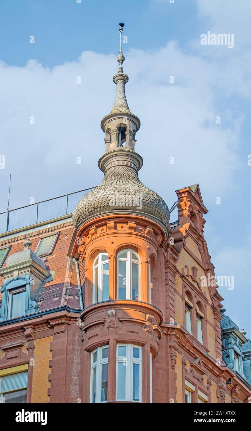 Building with turrets and bay windows Constance Stock Photo - Alamy