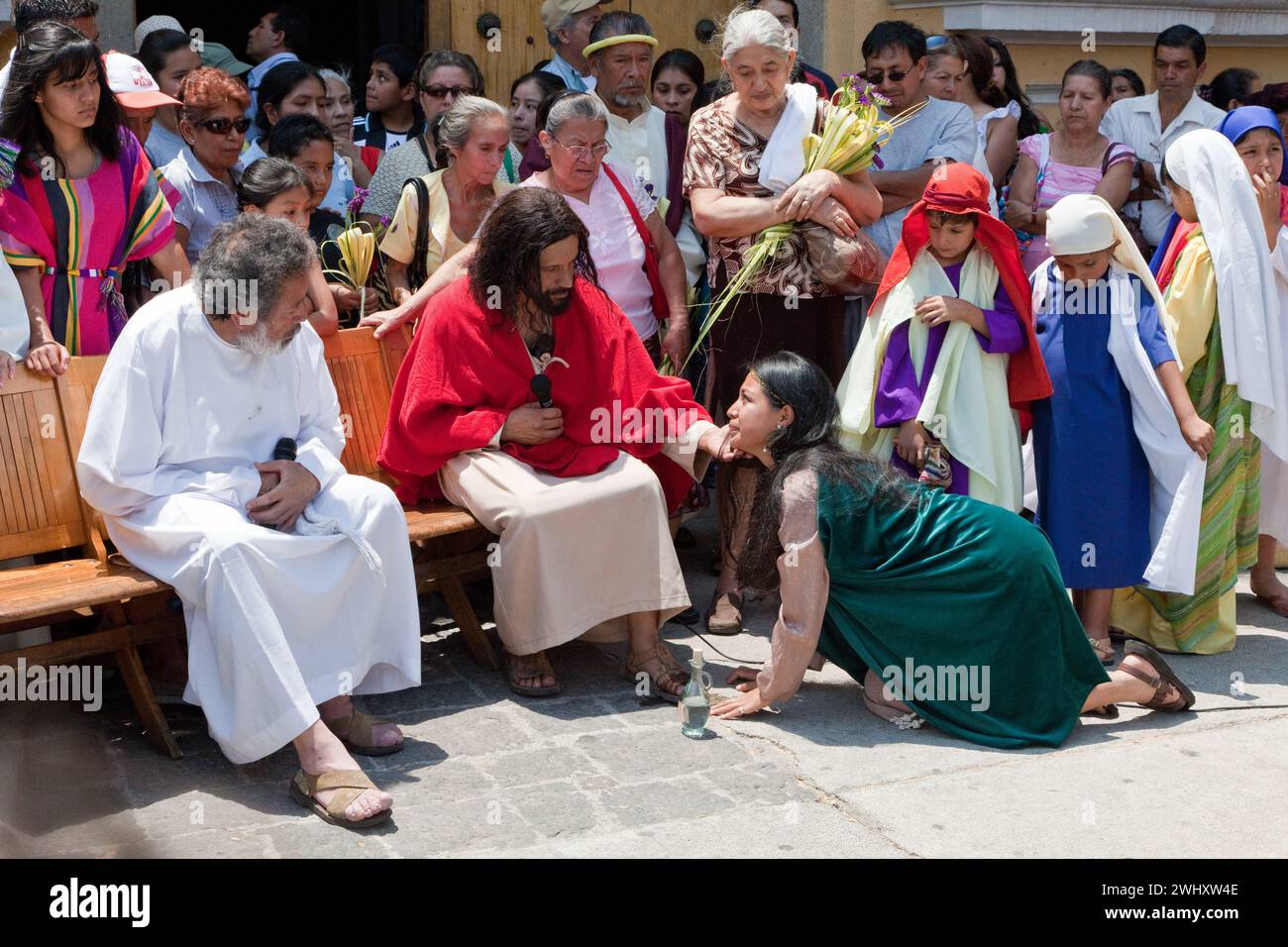 Jesus Blesses the Woman who Washes his Feet with her Tears, Dries them ...