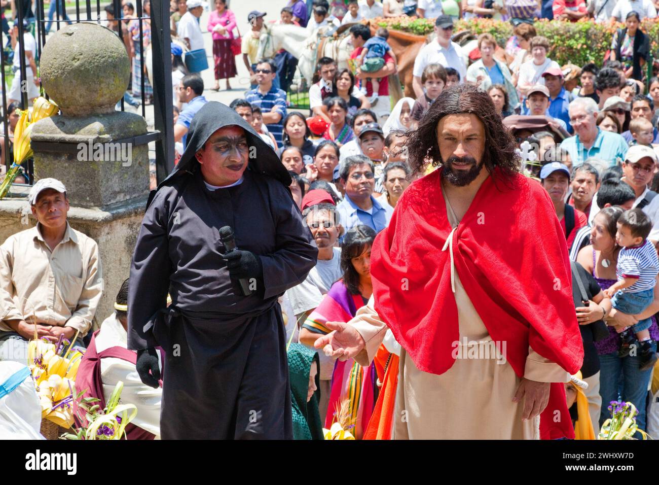 The Devil Tries to Tempt Jesus. (Luke 4:1-13) Palm Sunday Re-enactment ...