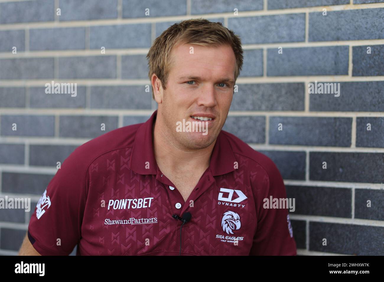 Sydney, Australia. 12th Feb, 2024. Jake Trbojevic of Manly looks on ...